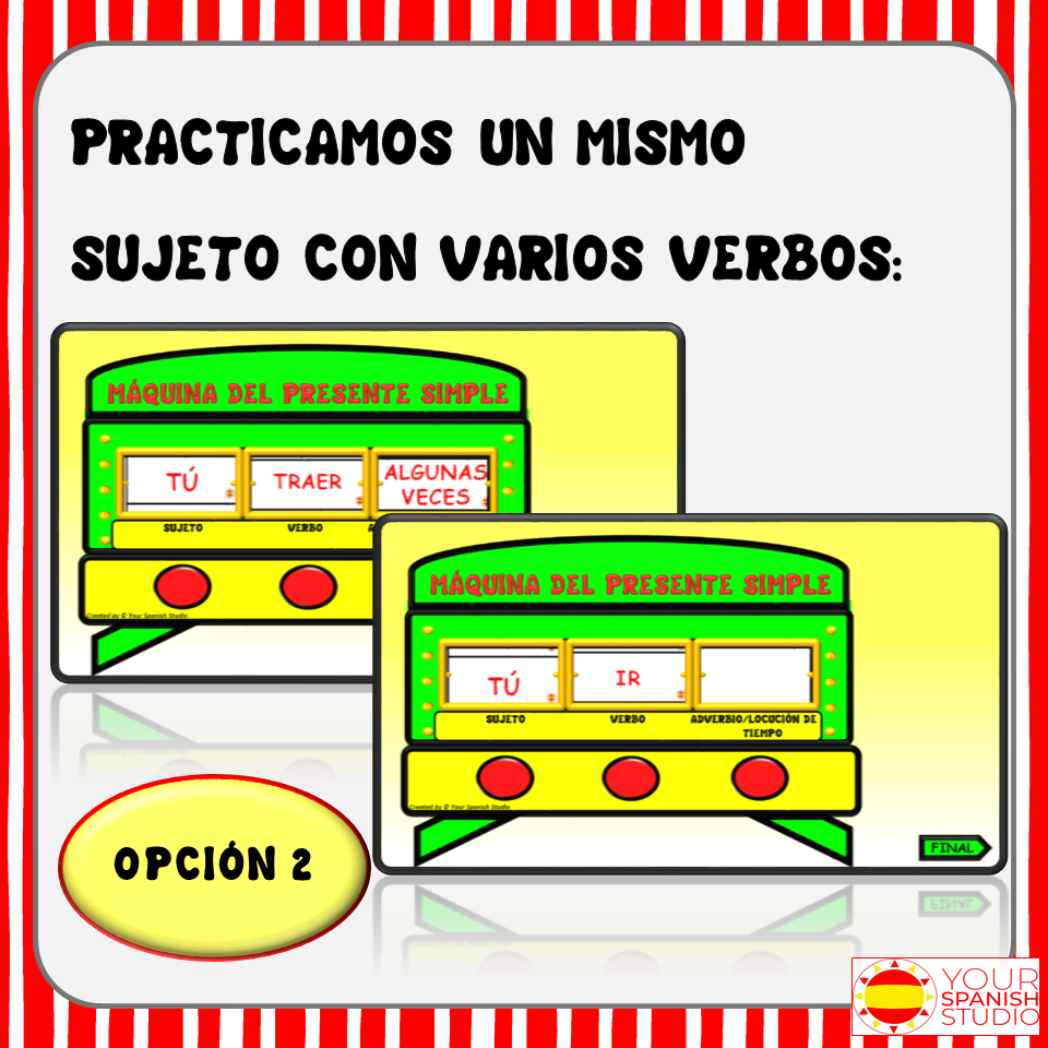 Spanish Present Simple no prep digital activity practice 35 Irregular ...