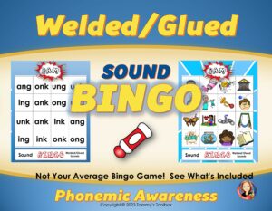 Welded Glued Sounds Bingo Game for Phonemic Awareness | Made By Teachers