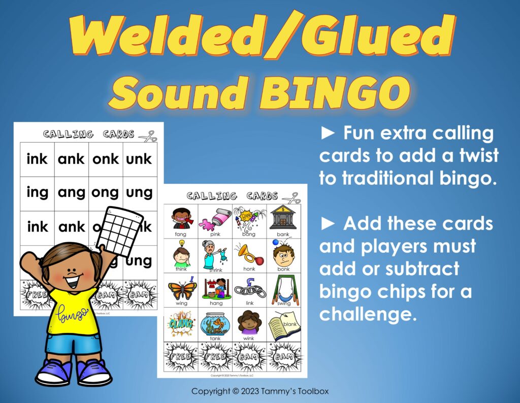Welded Glued Sounds Bingo Game for Phonemic Awareness | Made By Teachers