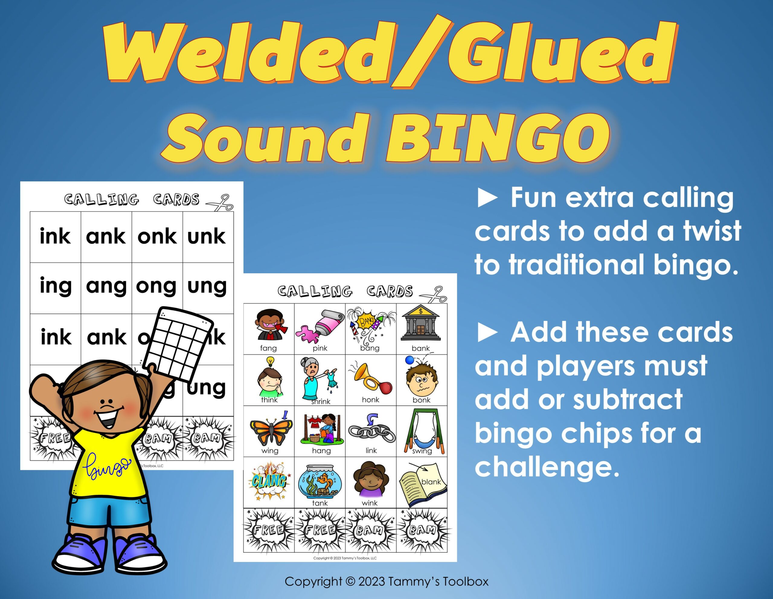 Welded Glued Sounds Bingo Game for Phonemic Awareness | Made By Teachers