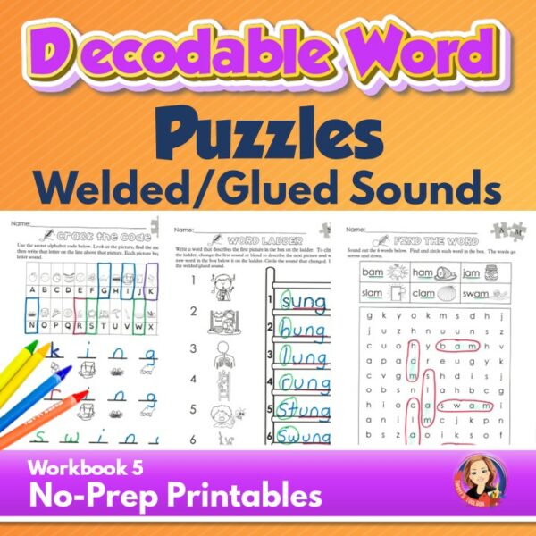 Decodable Welded and Glued Sound Word Family Puzzles | Made By Teachers
