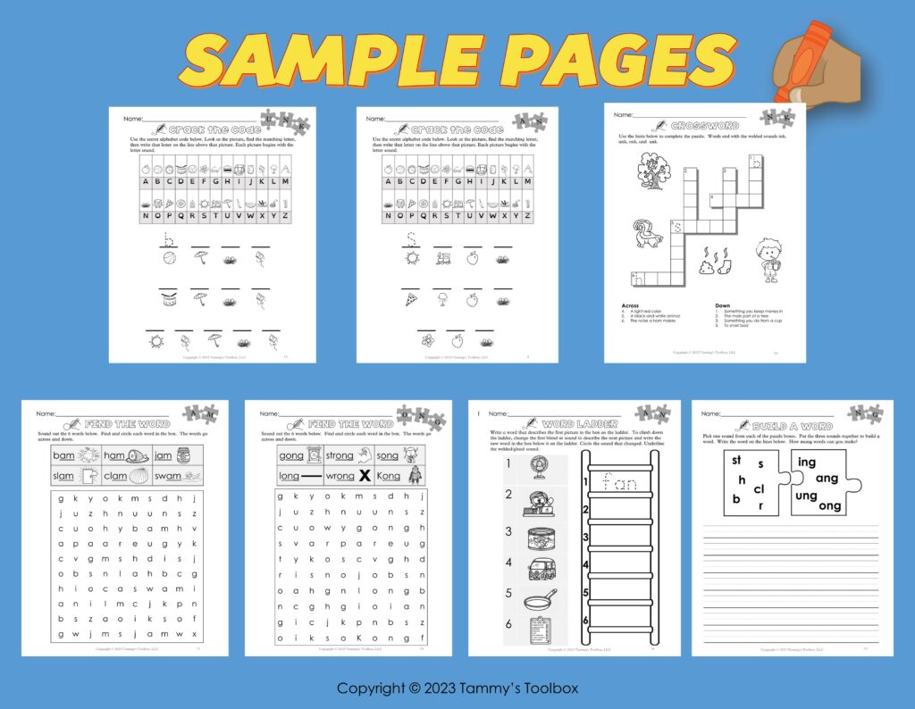 Decodable Welded and Glued Sound Word Family Puzzles | Made By Teachers
