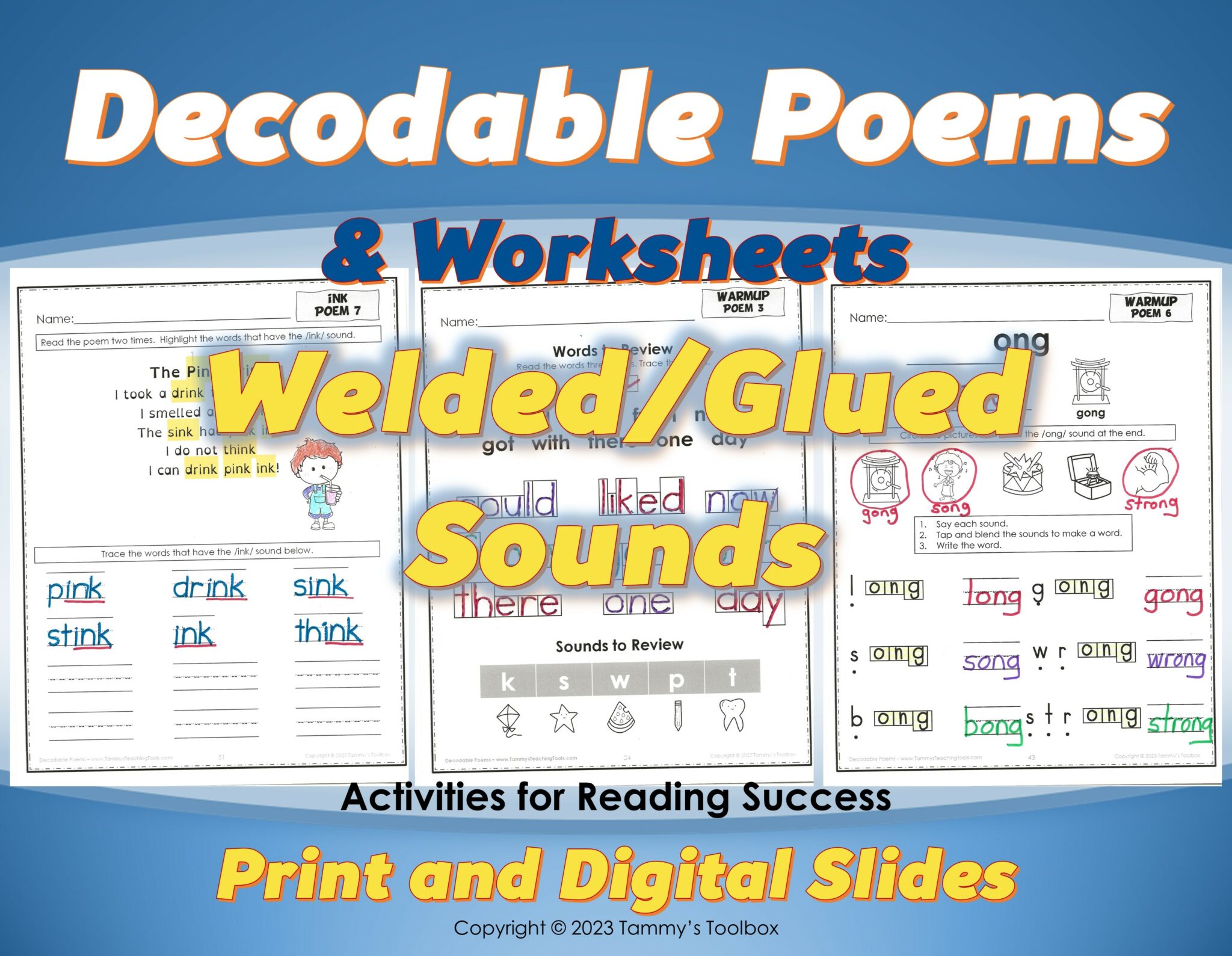Welded and Glued Sound Decodable Readers Poems | Made By Teachers