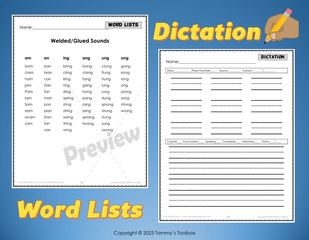 Welded and Glued Sound Decodable Readers Poems | Made By Teachers