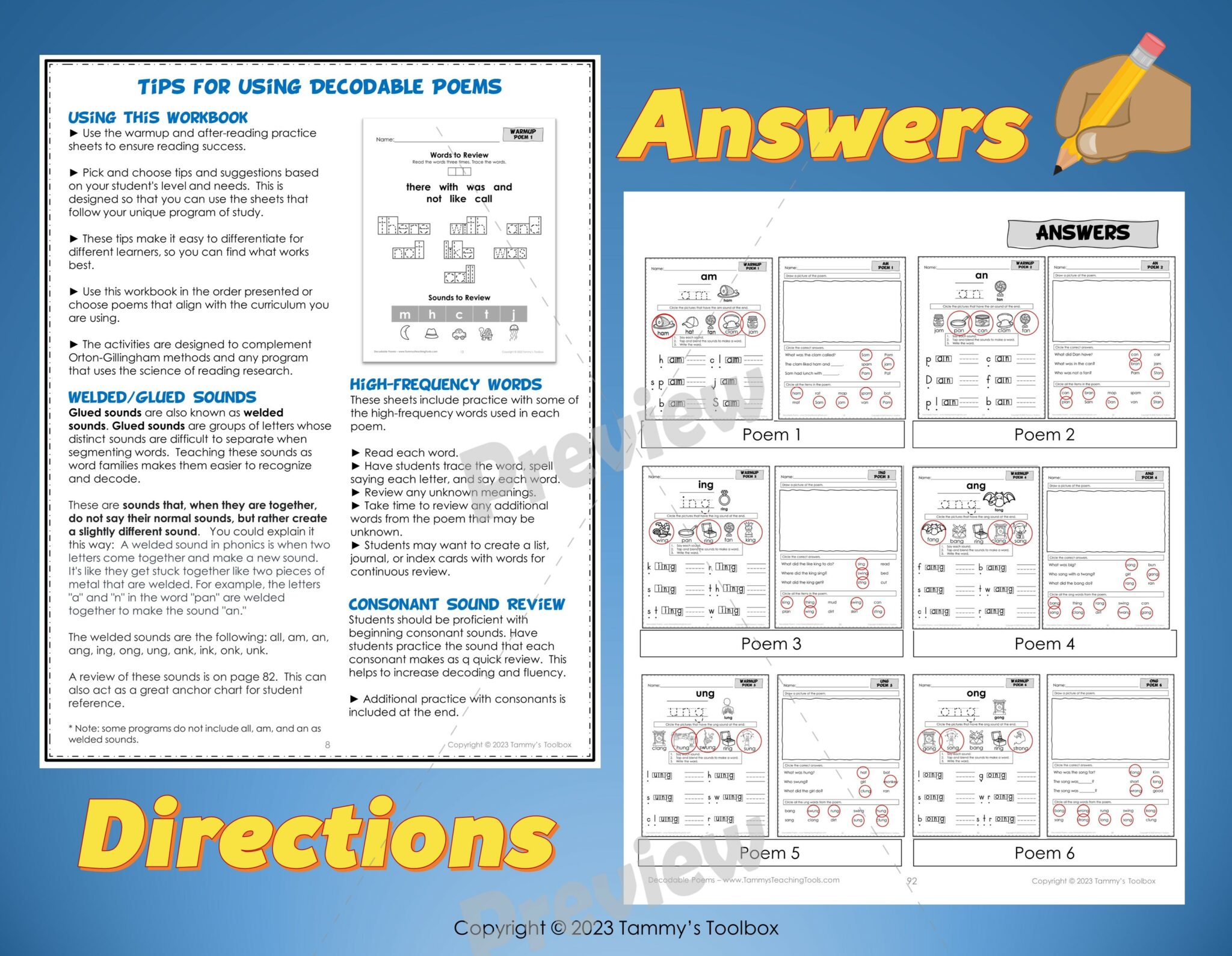 Welded and Glued Sound Decodable Readers Poems | Made By Teachers