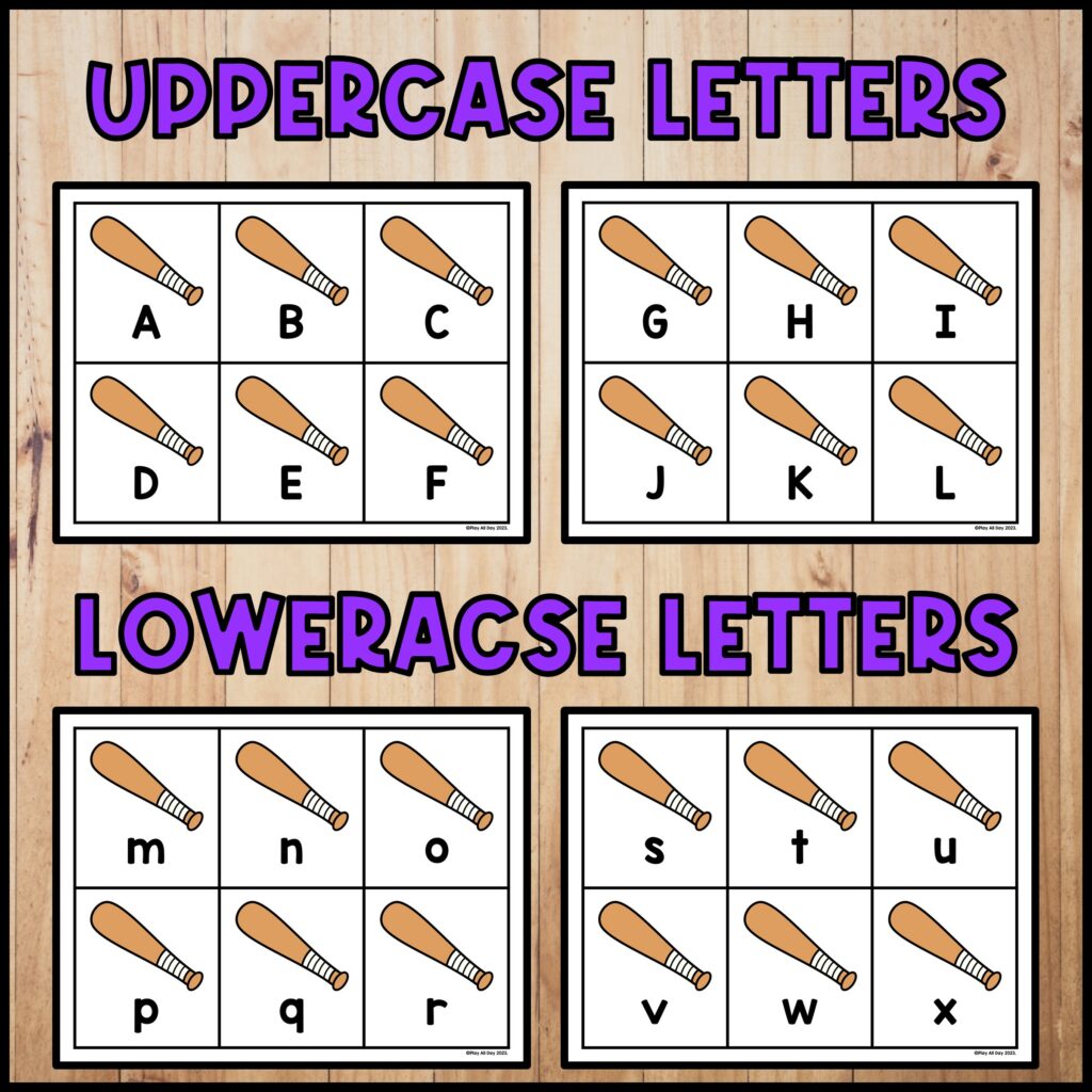 Baseball Alphabet Board Game | Letter Recognition and Beginning Sounds ...