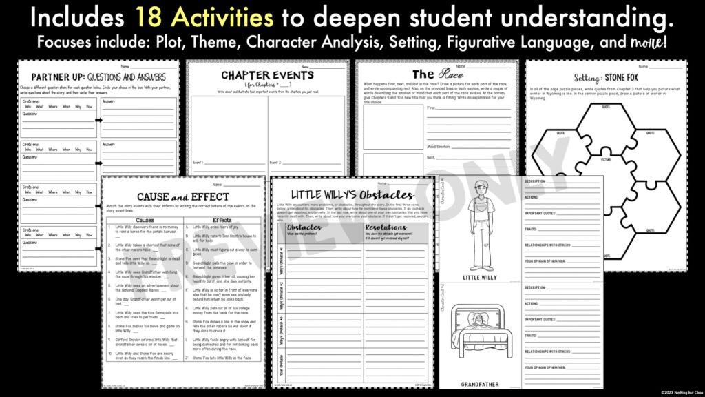 Stone Fox Novel Study Unit | Made By Teachers