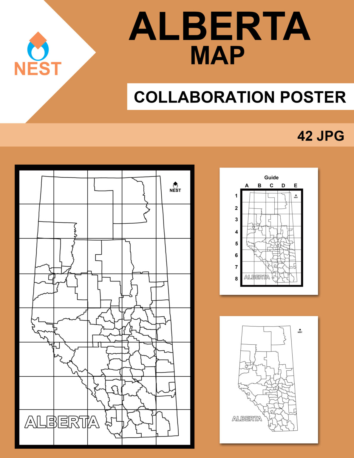 Alberta Map Collaboration Poster | Made By Teachers