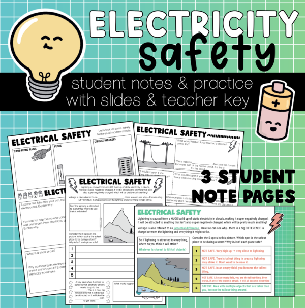 Electrical Safety Notes & Practice (lightning, household safety, short ...