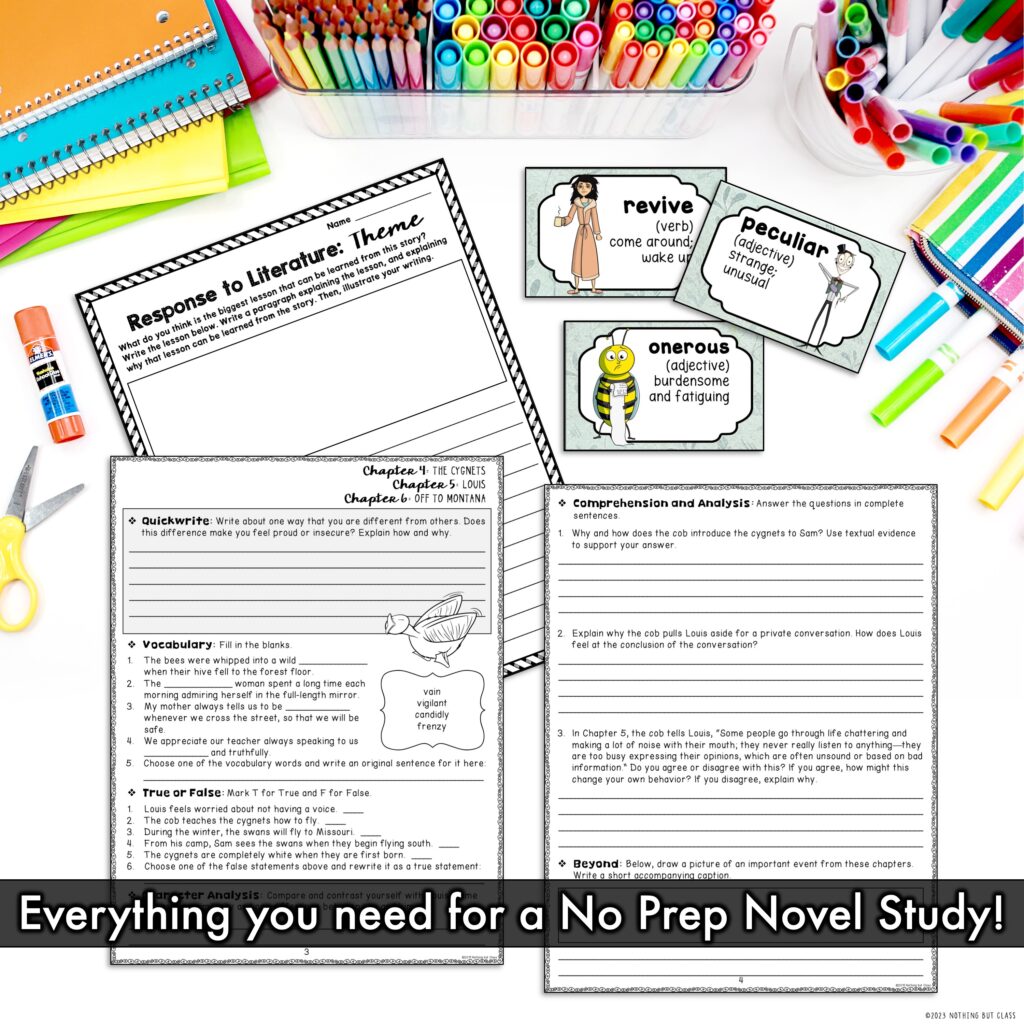 The Trumpet of the Swan Novel Study Unit | Made By Teachers