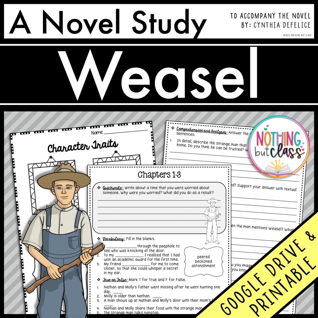Weasel Novel Study Unit | Made By Teachers