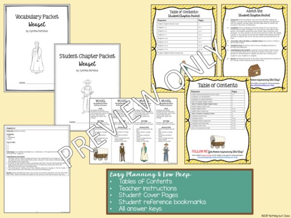 Weasel Novel Study Unit | Made By Teachers