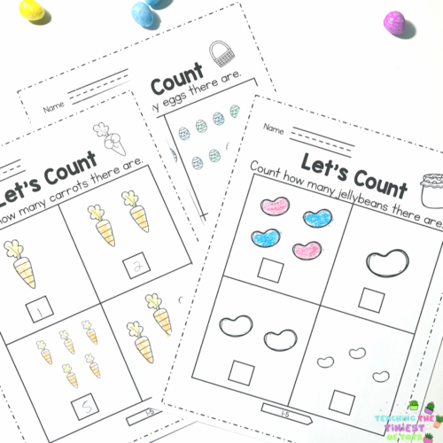 Easter Kindergarten Math Worksheets for kids| How Many Counting 1-20 ...