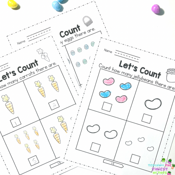 Easter Kindergarten Math Worksheets for kids| How Many Counting 1-20 ...