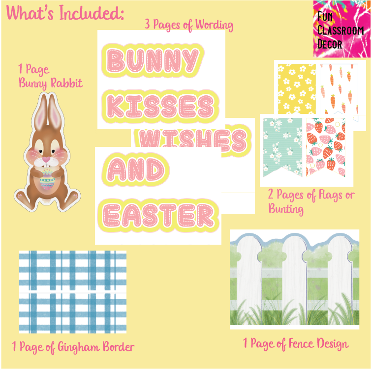 April Easter Bunny Bulletin Board or Door Decor | Made By Teachers