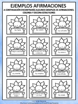 SPANISH VERSION - Positive Affirmation Spring Flower Craft | Made By ...