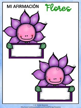 SPANISH VERSION - Positive Affirmation Spring Flower Craft | Made By ...