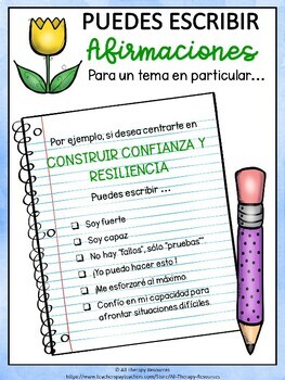 SPANISH VERSION - Positive Affirmation Spring Flower Craft | Made By ...