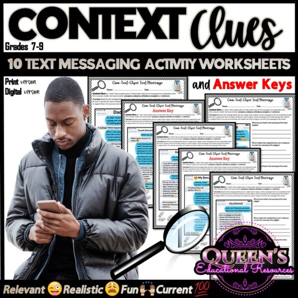 Context Clues Worksheets, Context Clues Activity Worksheets, Text ...