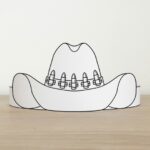 Cowboy Outlaw Hat Paper Crown Printable Wild West Coloring Craft ...
