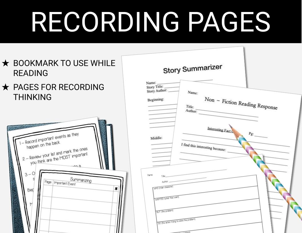 Summarizing Fiction & Nonfiction - Reading Comprehension Strategies ...