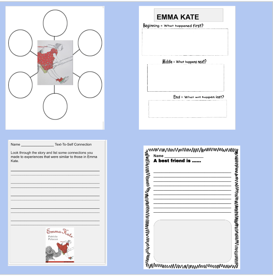 EMMA KATE BY PATRICIA POLACCO READING & ACTIVITY GUIDE | Made By Teachers