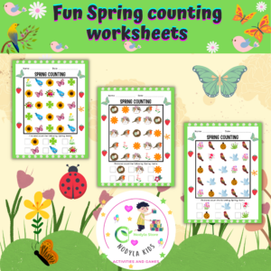 Fun Spring counting worksheets | Spring Activities | Made By Teachers