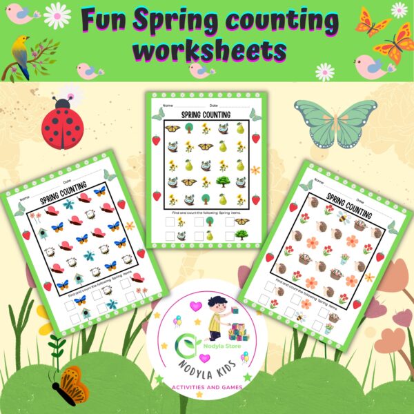 Fun Spring counting worksheets | Spring Activities | Made By Teachers
