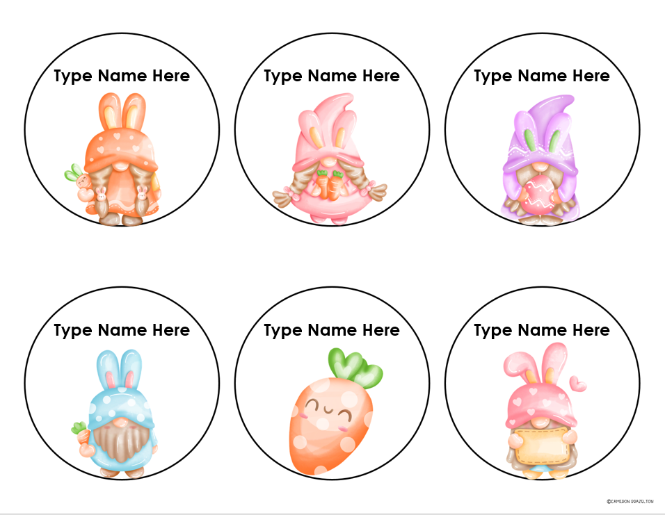 Spring Easter Gnome Door Display Bulletin Board Decoration EDITABLE ...