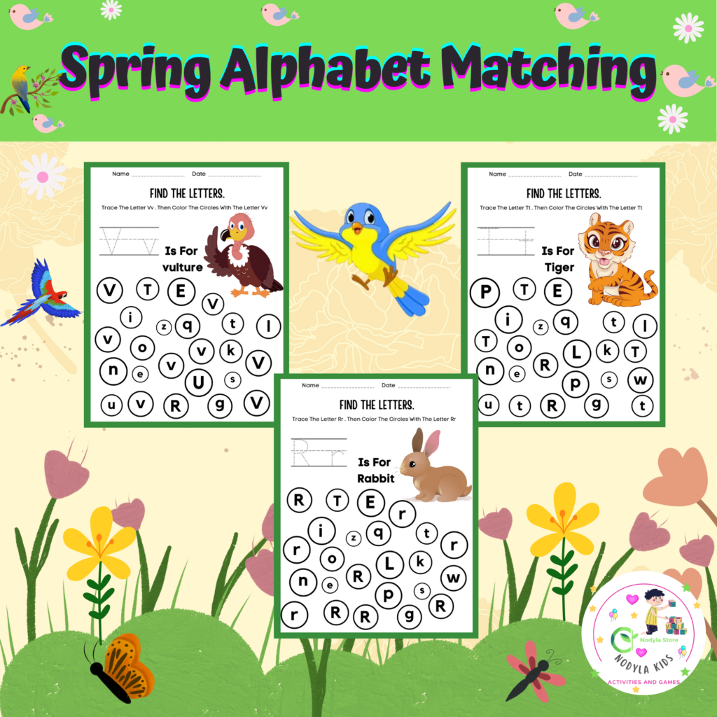 Spring Alphabet Matching | Spring Activity | Made By Teachers