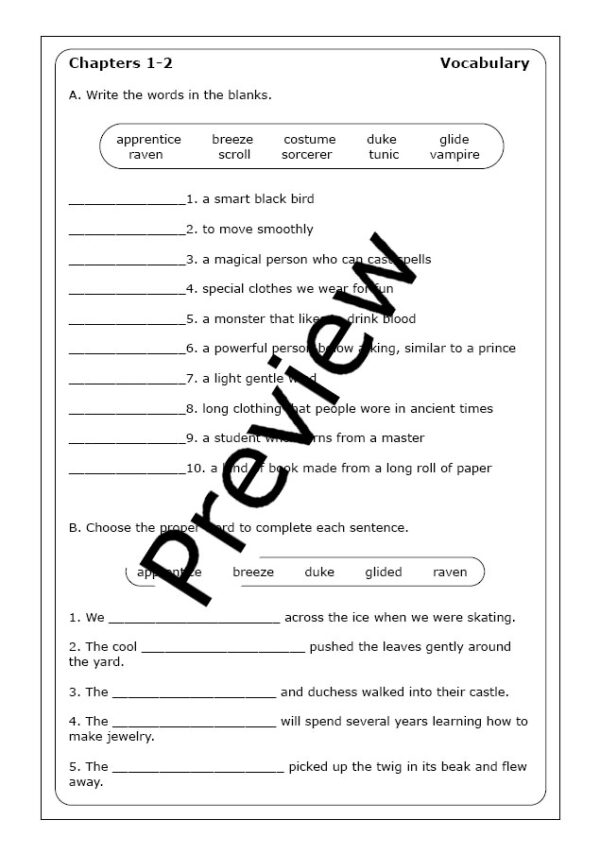 Merlin Mission #2 "Haunted Castle on Hallows Eve" worksheets | Made By ...