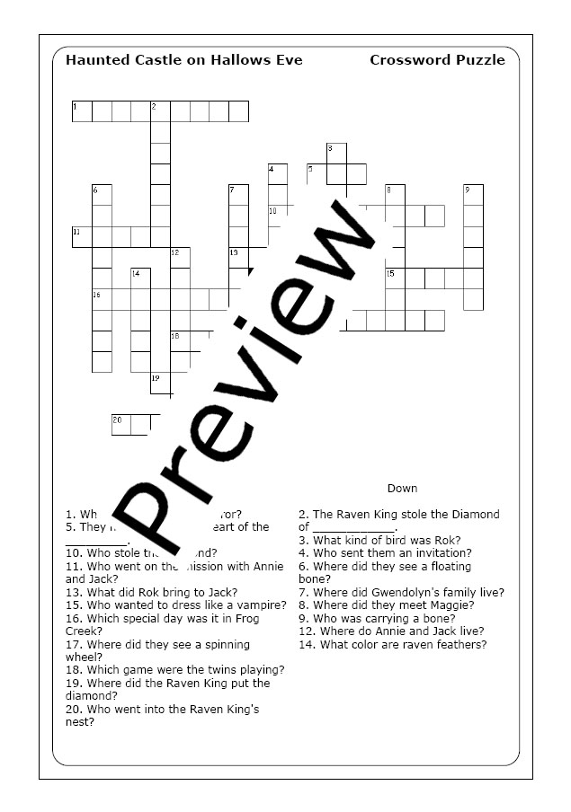 Merlin Mission #2 "Haunted Castle on Hallows Eve" worksheets | Made By ...