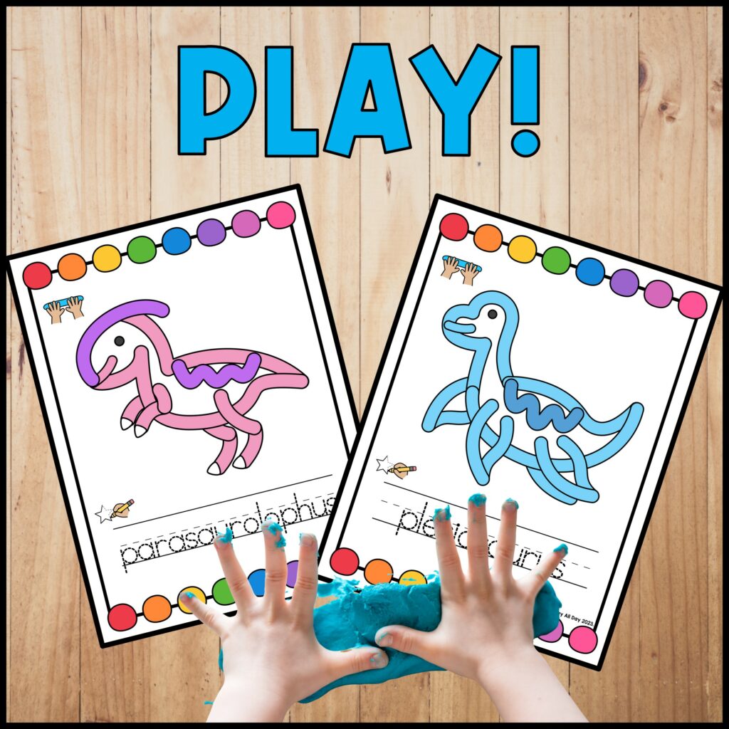 Dinosaur Play Dough Mats | Dinosaur Activities for Fine Motor | Made By ...