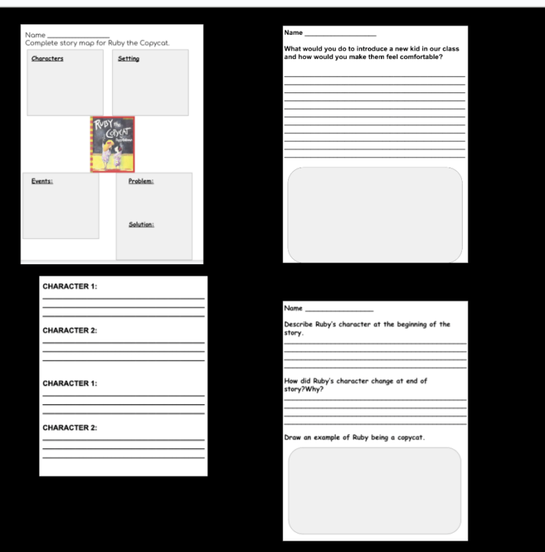 RUBY THE COPYCAT READING LESSONS WITH ACTIVITIES | Made By Teachers