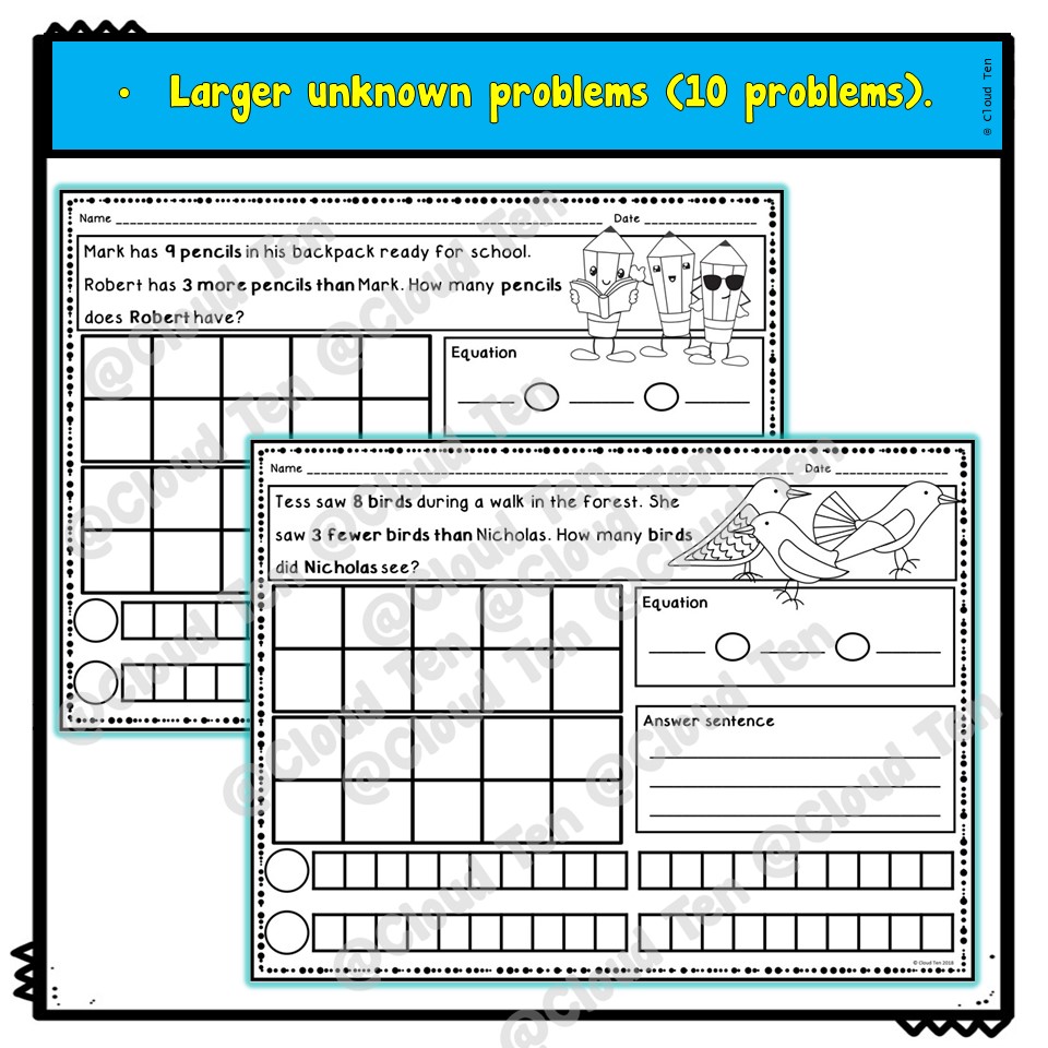 Comparison Word Problems | Made By Teachers