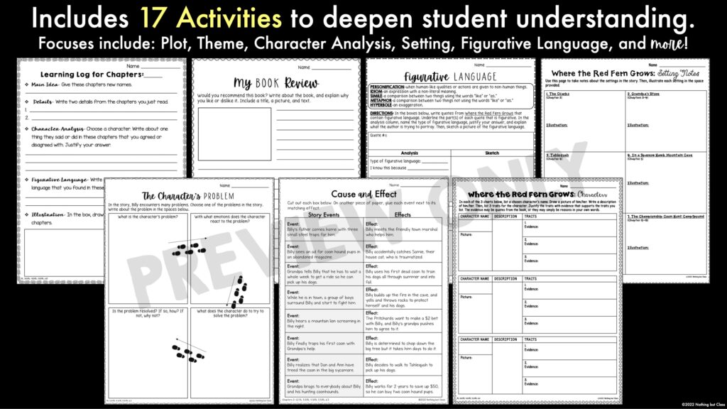 Where the Red Fern Grows Novel Study Unit | Made By Teachers