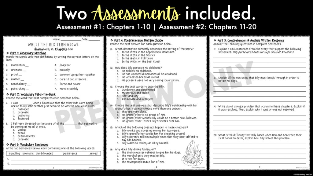Where the Red Fern Grows Novel Study Unit | Made By Teachers