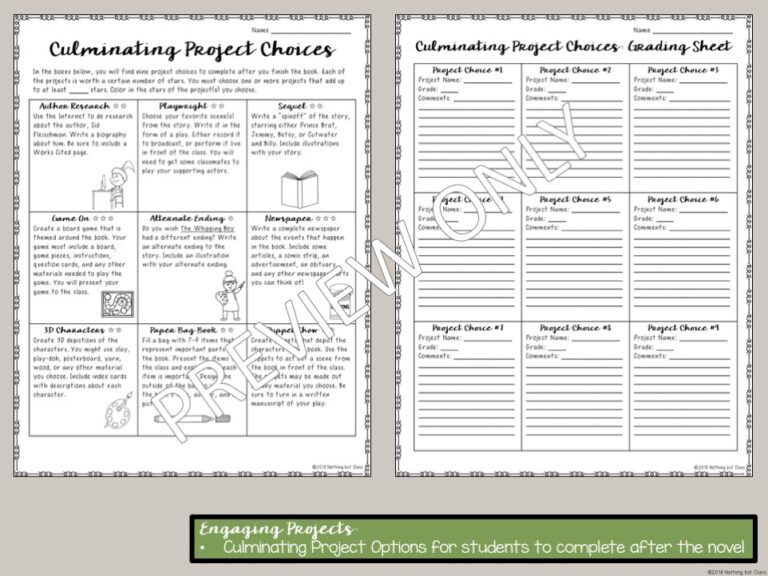 The Whipping Boy Novel Study Unit | Made By Teachers