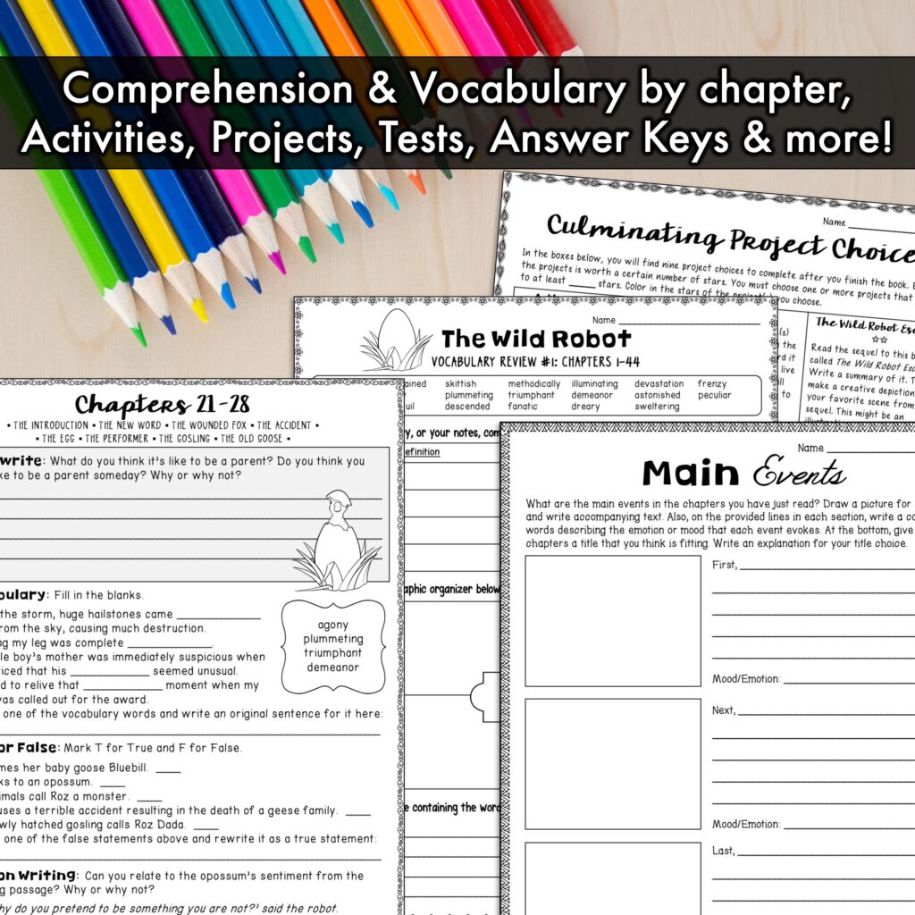 The Wild Robot Novel Study Unit | Made By Teachers