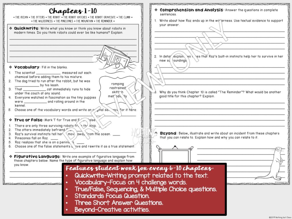 The Wild Robot Novel Study Unit | Made By Teachers