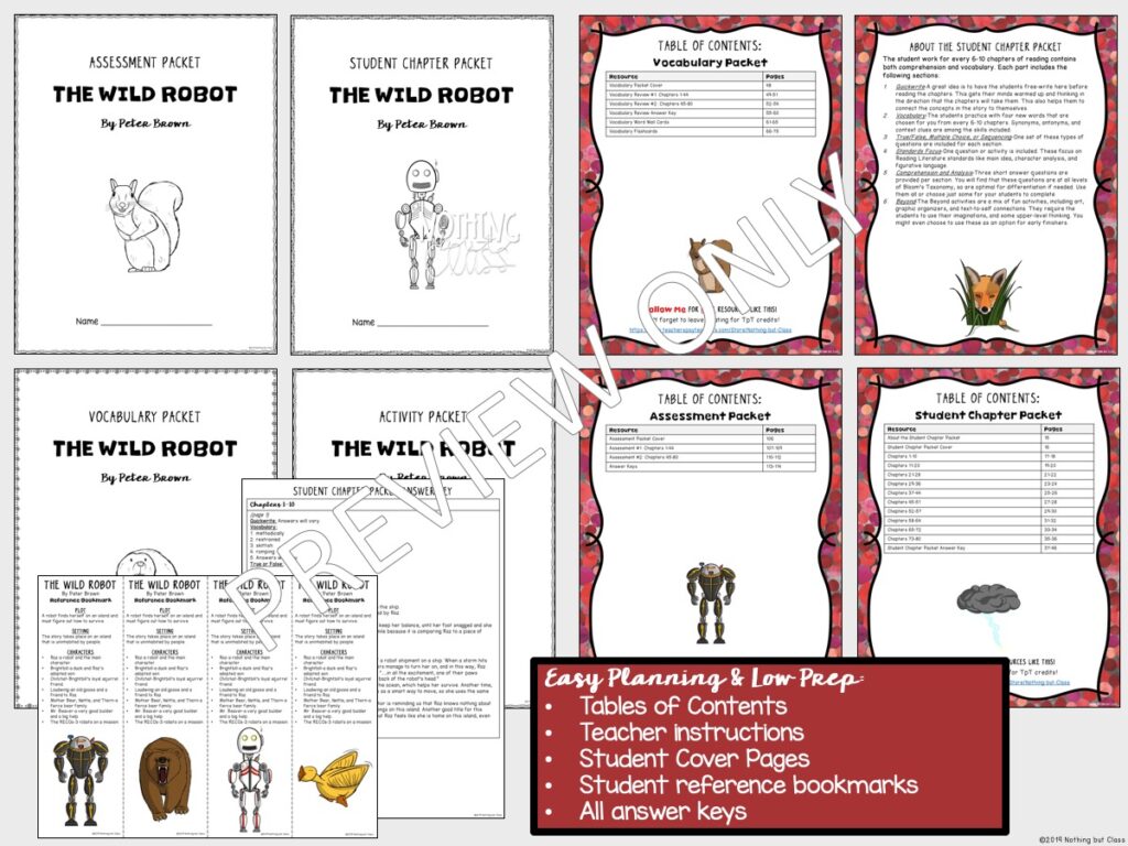 The Wild Robot Novel Study Unit | Made By Teachers