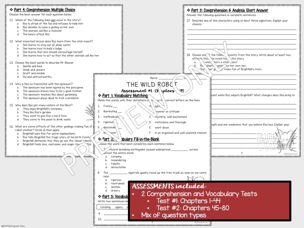 The Wild Robot Novel Study Unit | Made By Teachers