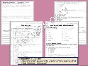 The Witches Novel Study Unit | Made By Teachers