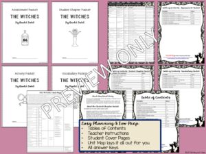 The Witches Novel Study Unit | Made By Teachers