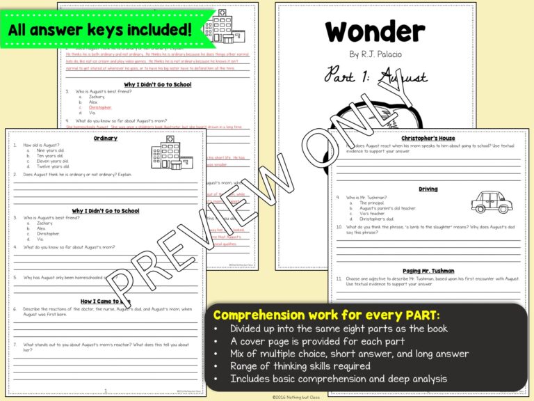 Wonder Novel Study Unit | Made By Teachers