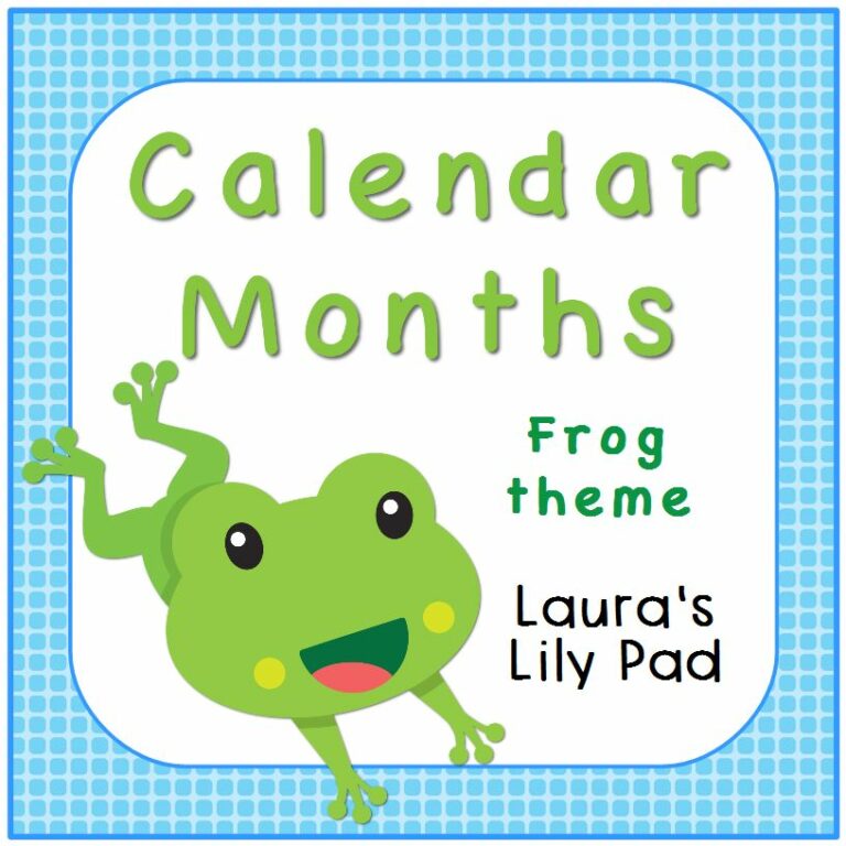 Frog Calendar Months of the Year | Made By Teachers