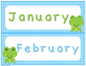Frog Calendar Months of the Year | Made By Teachers
