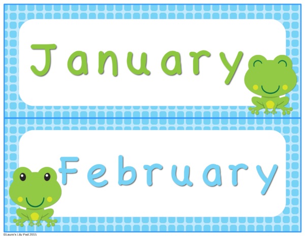 Frog Calendar Months of the Year | Made By Teachers