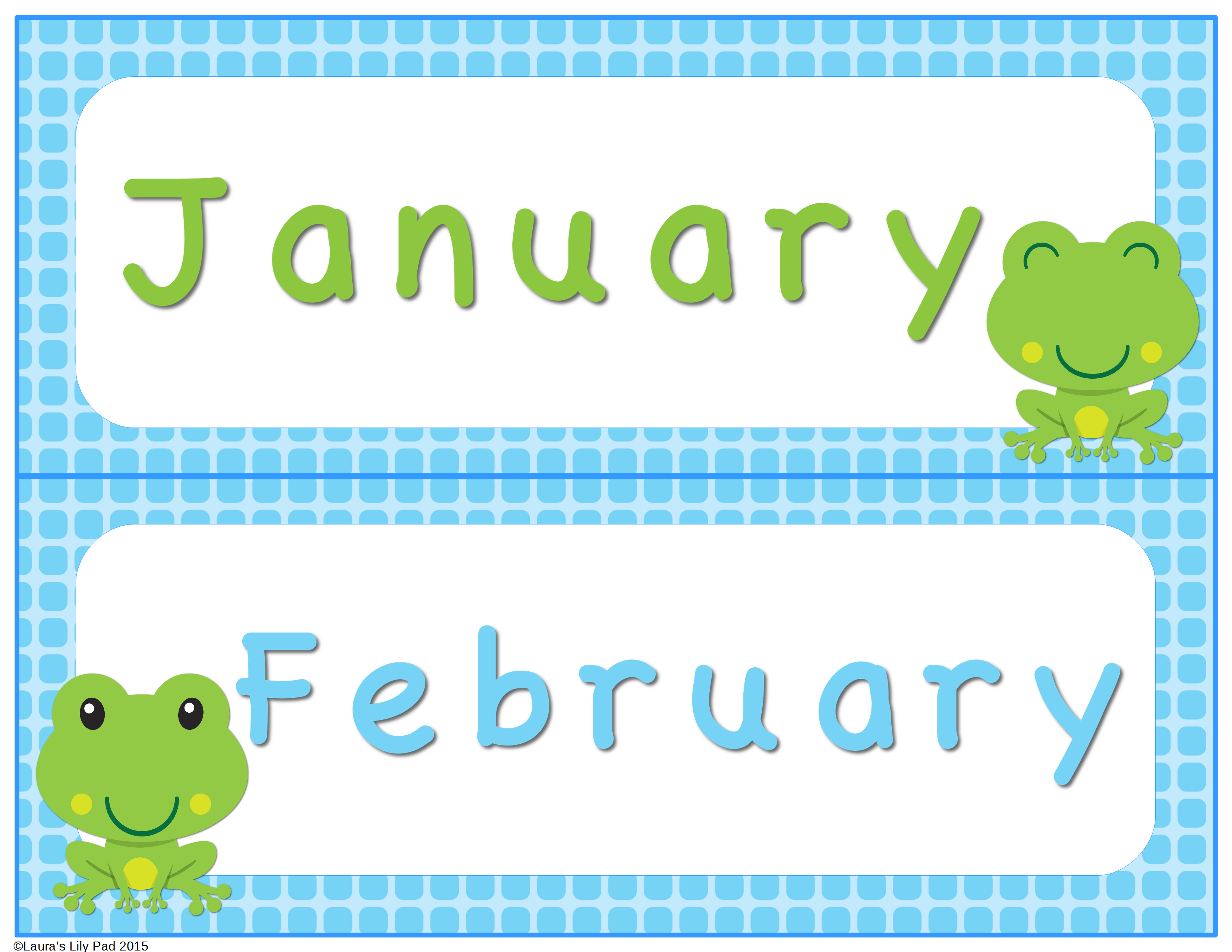 Frog Calendar Months of the Year | Made By Teachers