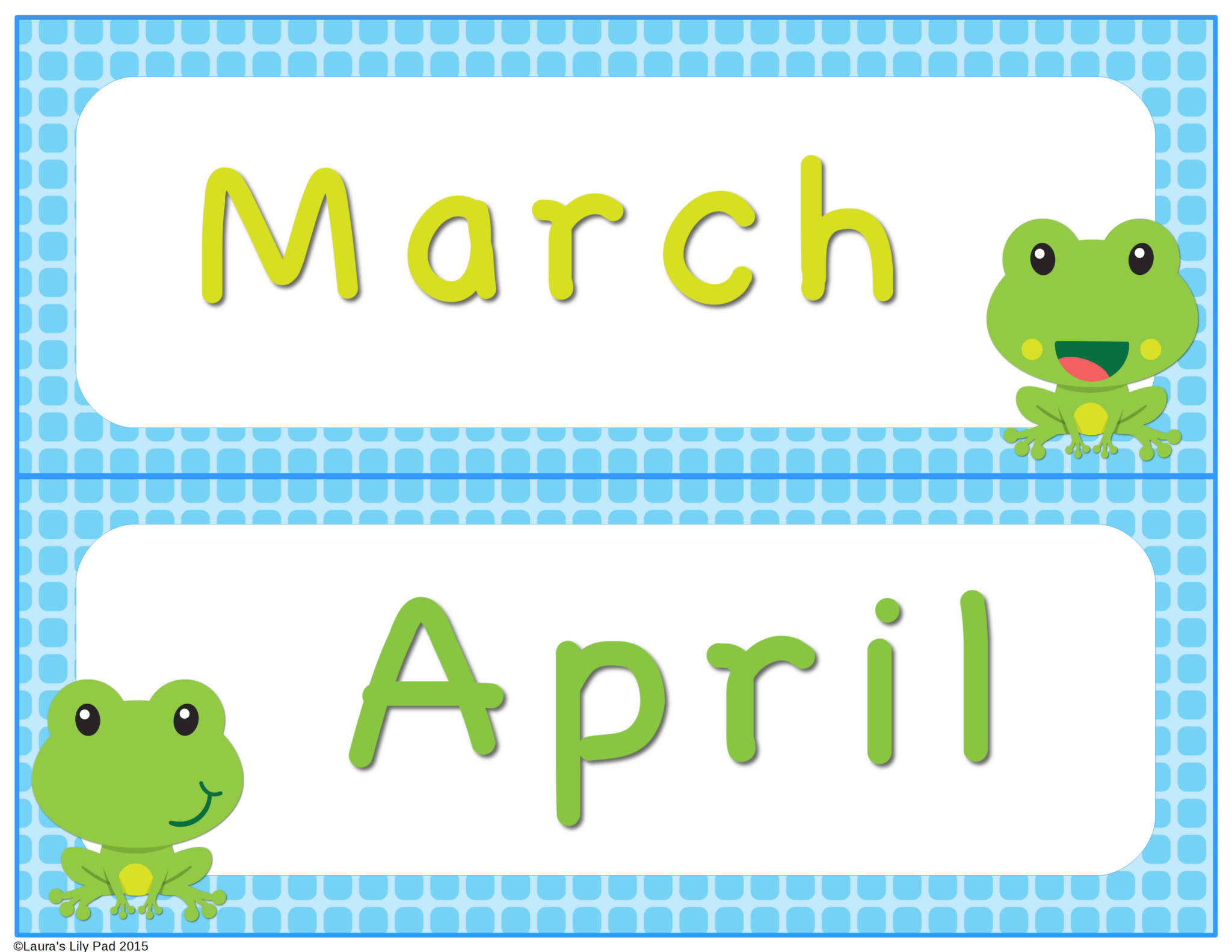 Frog Calendar Months of the Year | Made By Teachers